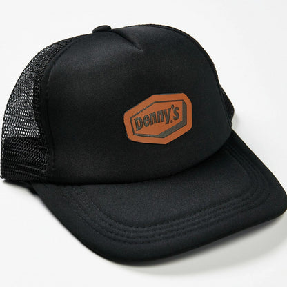 black trucker cap